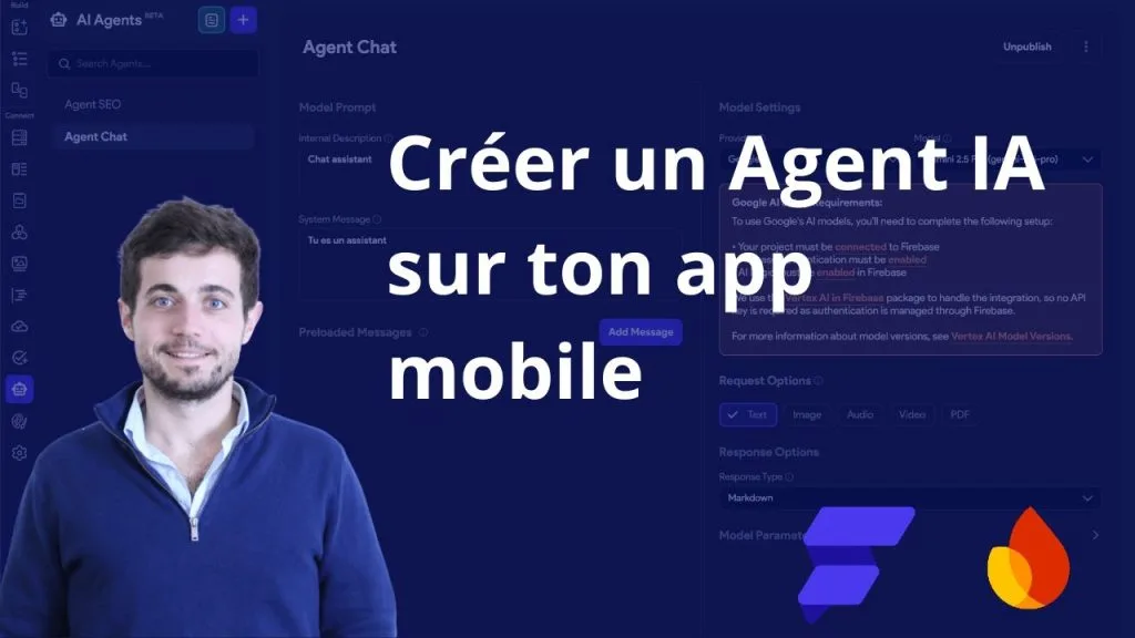 Intégrer un agent IA dans ton app mobile avec FlutterFlow | Franco Muoio